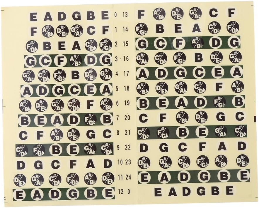 Amazon.com: Guitar Fret Stickers- Color Coded- for Fretboard Note ...