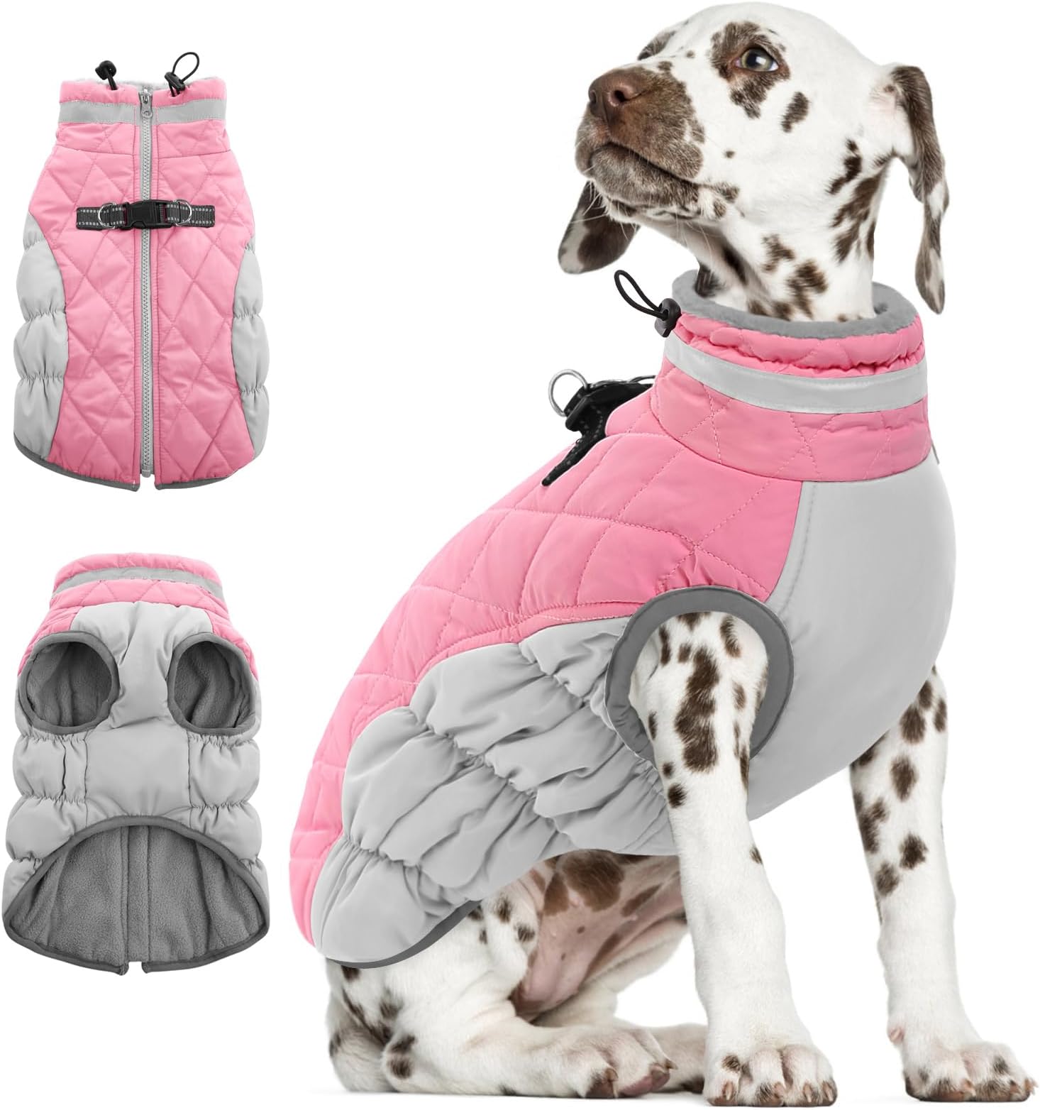 Amazon.com : SlowTon Dog Jacket with Harness Built in, Waterproof ...