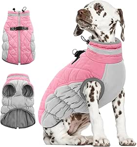 Amazon.com : AOFITEE Dog Coat, Warm Dog Jackets for Small Dogs, Dogs Winter Coat with Harness ...