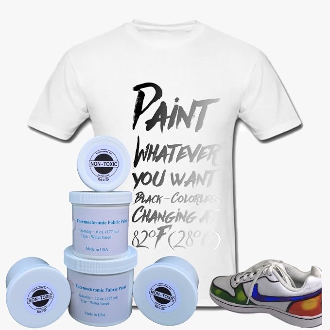Amazon.com: Color Changing Thermochromic Fabric Paint Body Heat ...