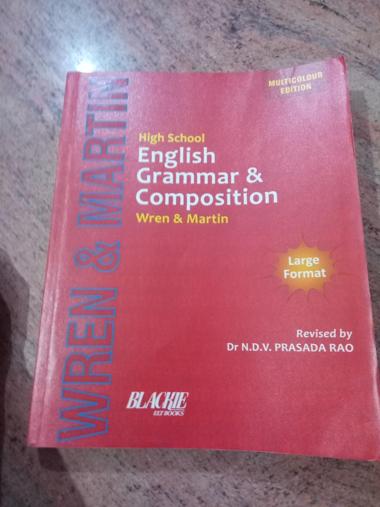 High School English Grammar and Composition Book (Multicolour Edition ...