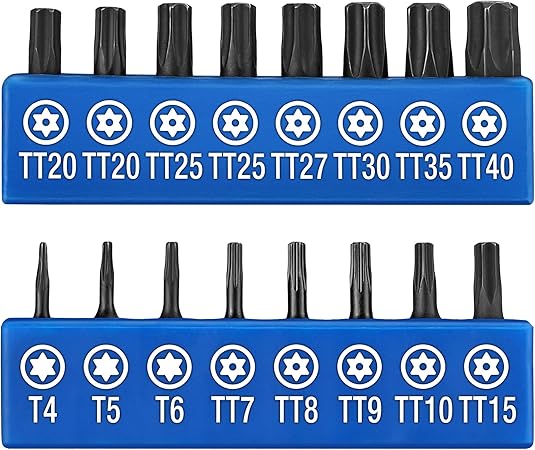 WORKPRO 16PCS Tamper Proof Torx Bit Set, Premium S2 Alloy Steel ...