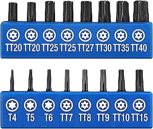 WORKPRO 16PCS Tamper Proof Torx Bit Set, Premium S2 Alloy Steel ...