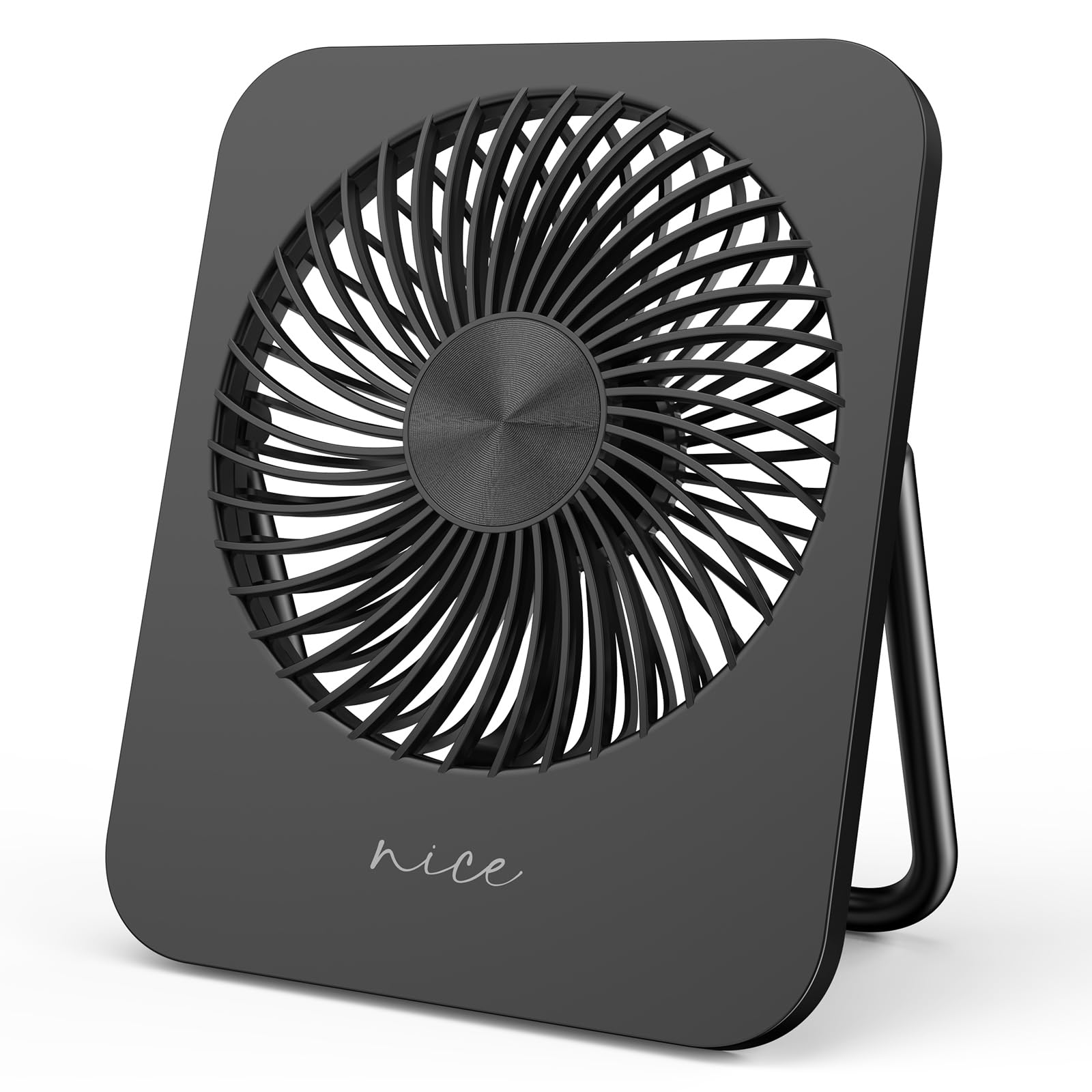Amazon.com: TeaiEei Desktop Fan, Black Rechargeable 180° Tilt Folding ...