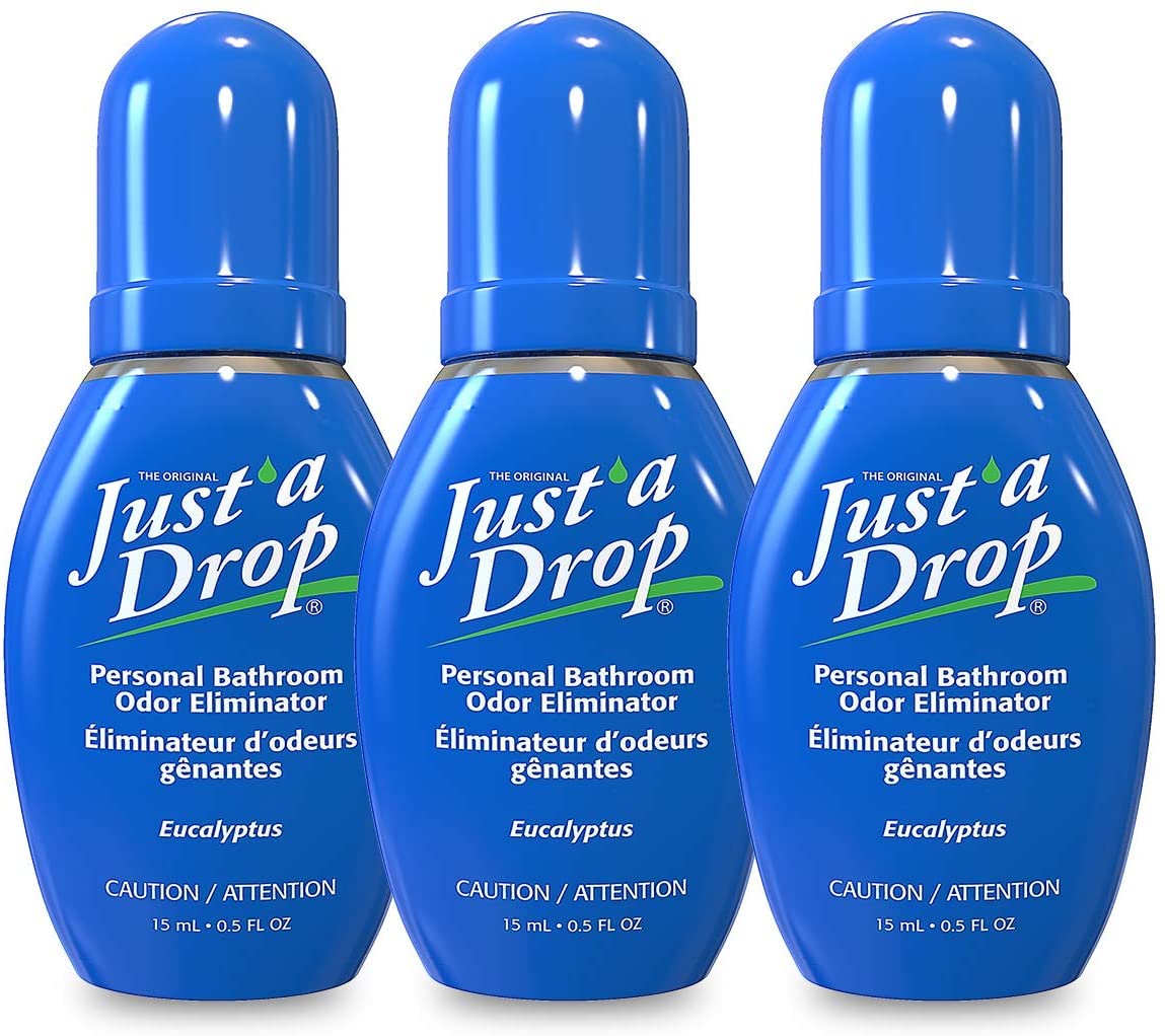 Just a Drop Toilet Odor Eliminator, Eucalyptus, 15 ml (Pack of 3 ...