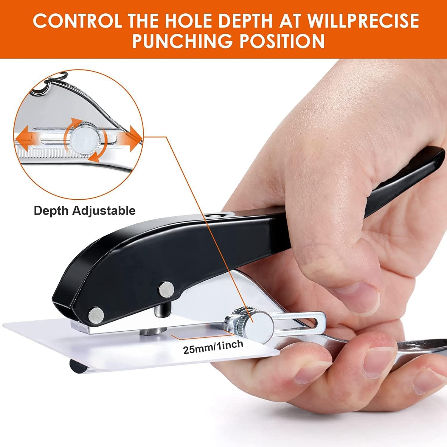 YoyoMeta Hole Punch 3/8 Inch-10mm Single Hole Hole Punch, Heavy Duty ...