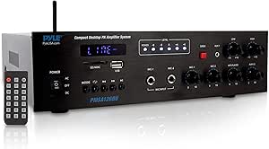 Amazon.com: Pyle Bluetooth Compact PA Speaker & Microphone Receiver Address Amplifier System ...
