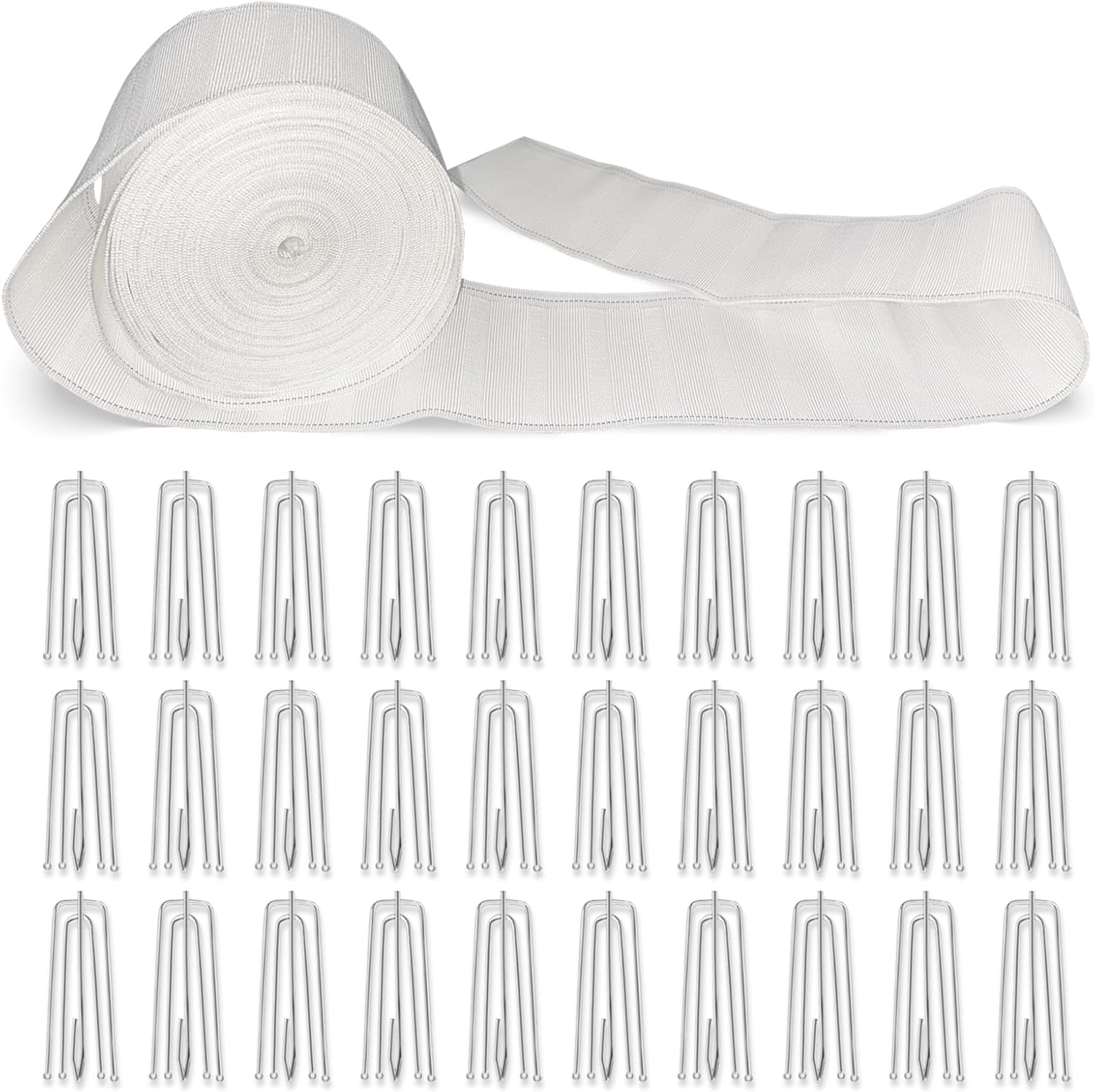 Amazon.com: NDSWKR Curtain Pleat Tape, 10 Meters/10.9 Yards White ...