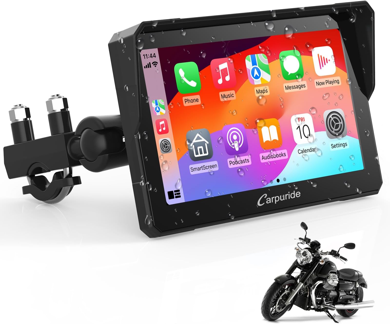 Carpuride W502 Motorrad GPS Drahtlose Tragbare Apple Carplay&Android ...