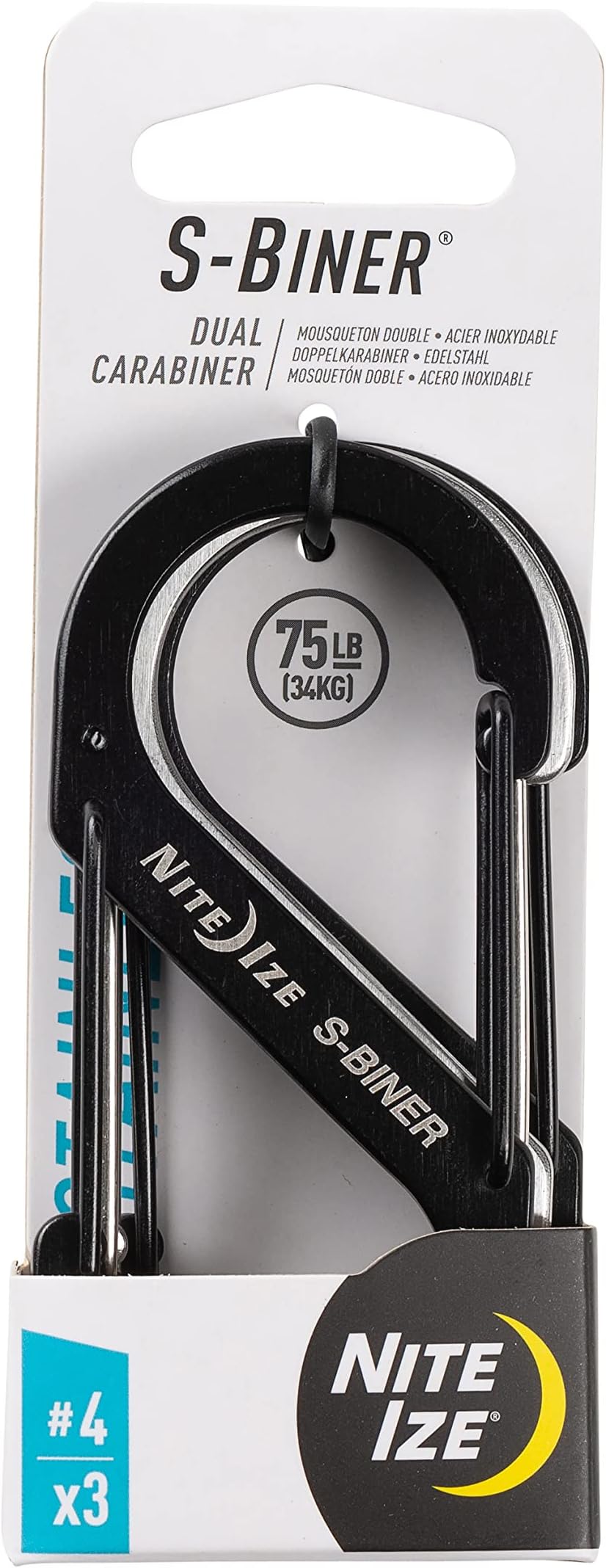 Amazon.com: Nite Ize S-Biner Dual Carabiner Stainless Steel, Size 1 ...