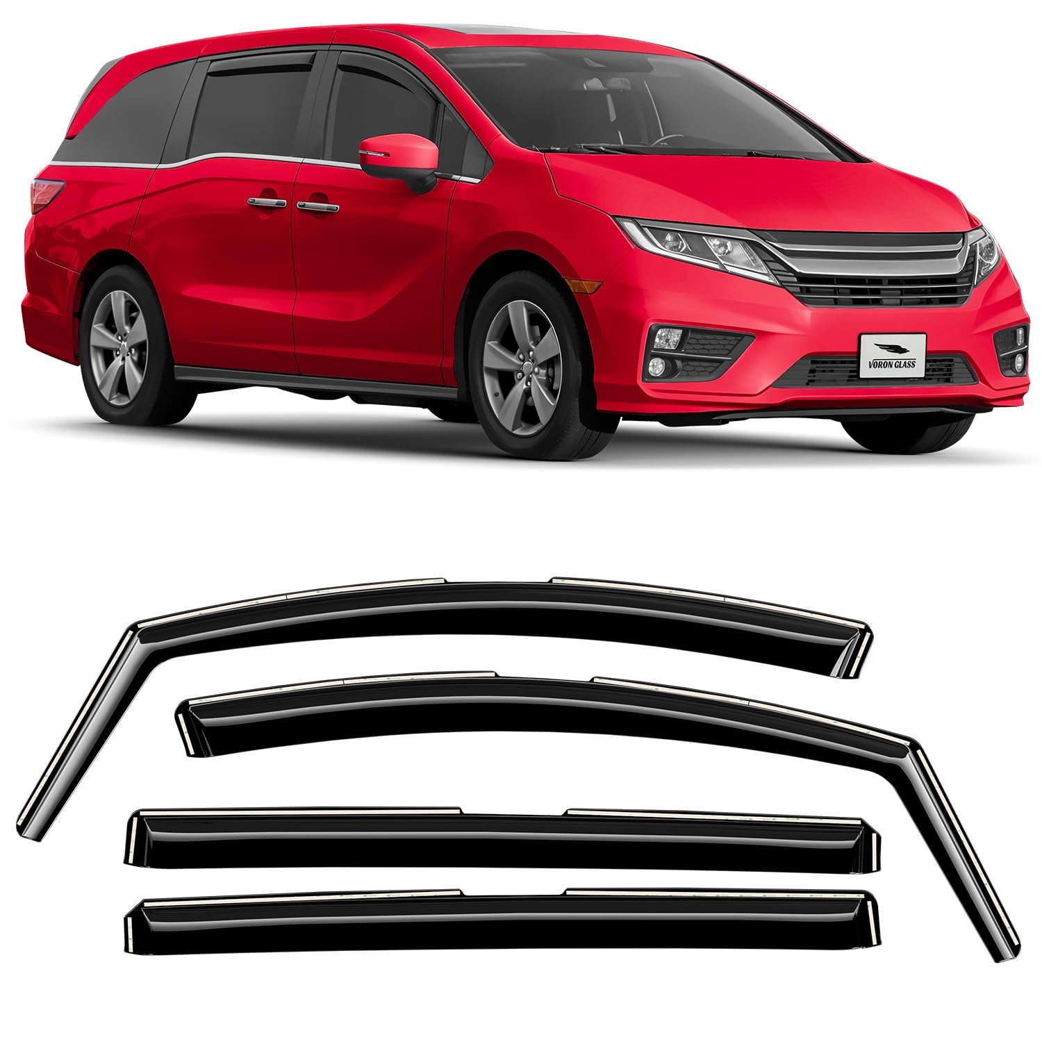 Amazon.com: Voron Glass in-Channel Extra Durable Rain Guards for Honda ...