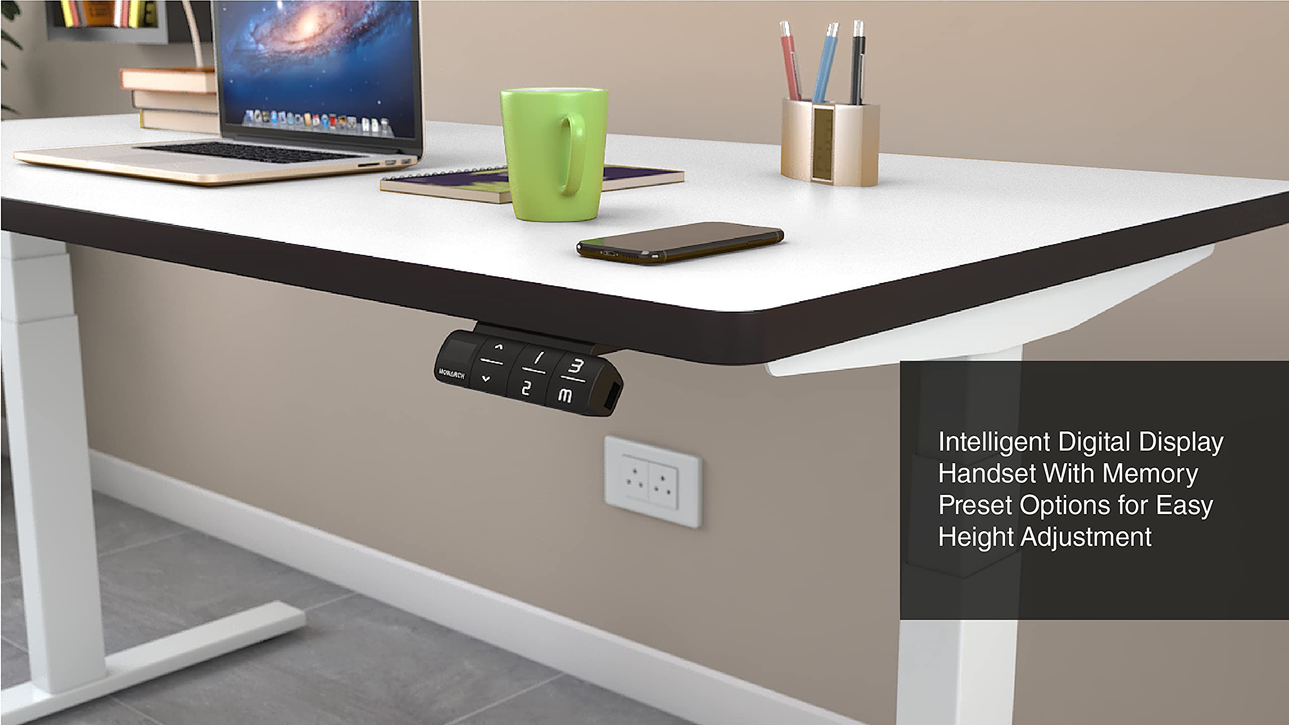 Monarch Elevate Height Adjustable Table Desk | Electric | 3 Stage Dual ...