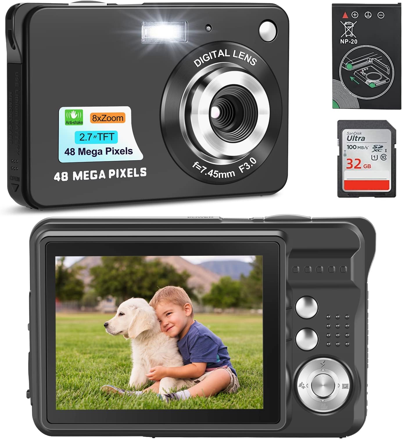 Amazon.com : G-Anica 4k 48MP Digital Camera, Cameras for Photography ...