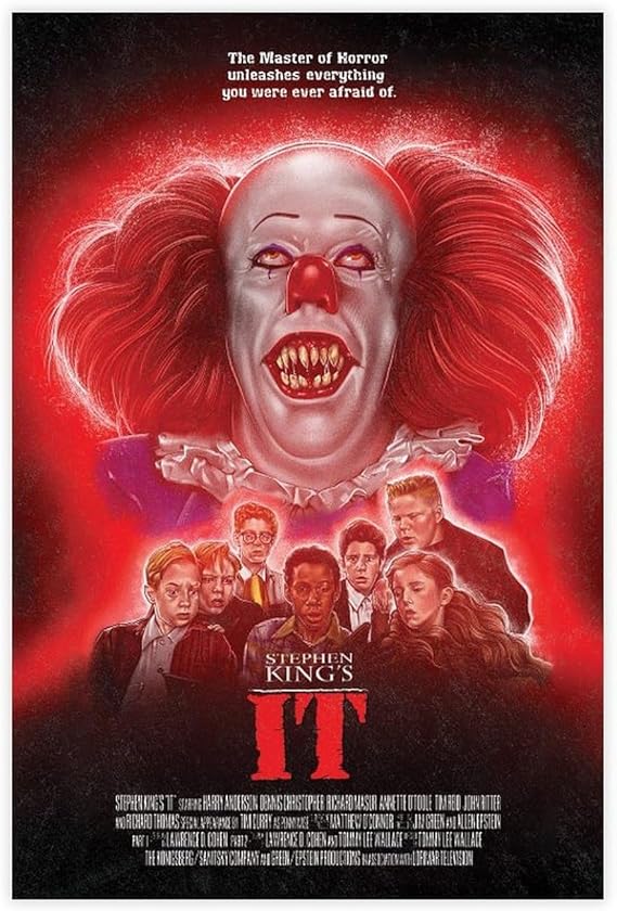 Amazon.com: FGSJEIM Stephen King's It Movie Poster33Movies Poster Canvas Art Posters Home Fine ...