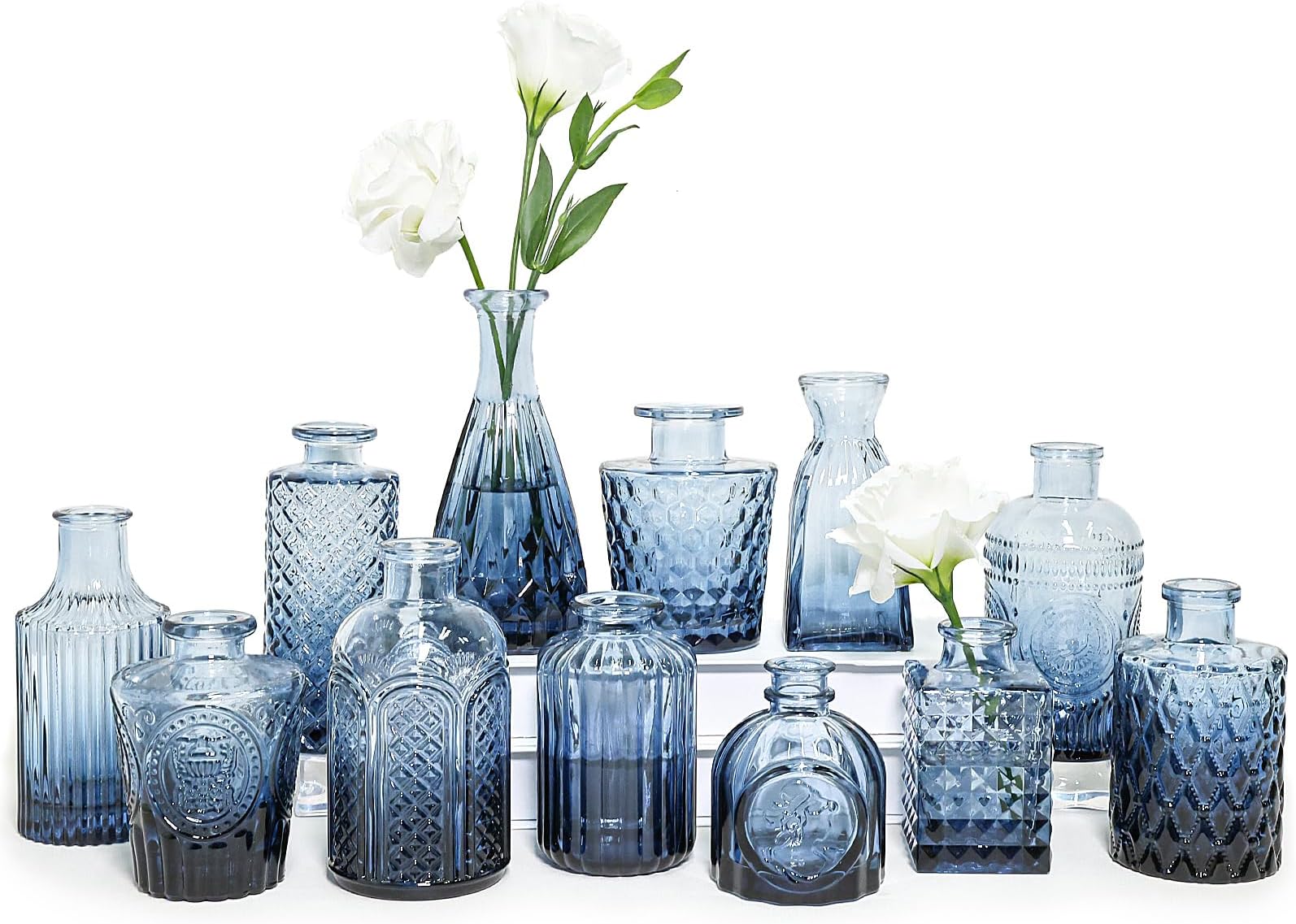 Amazon.com: Glass Bud Vase Set of 24, Small Flower Vases, Glass Vases ...