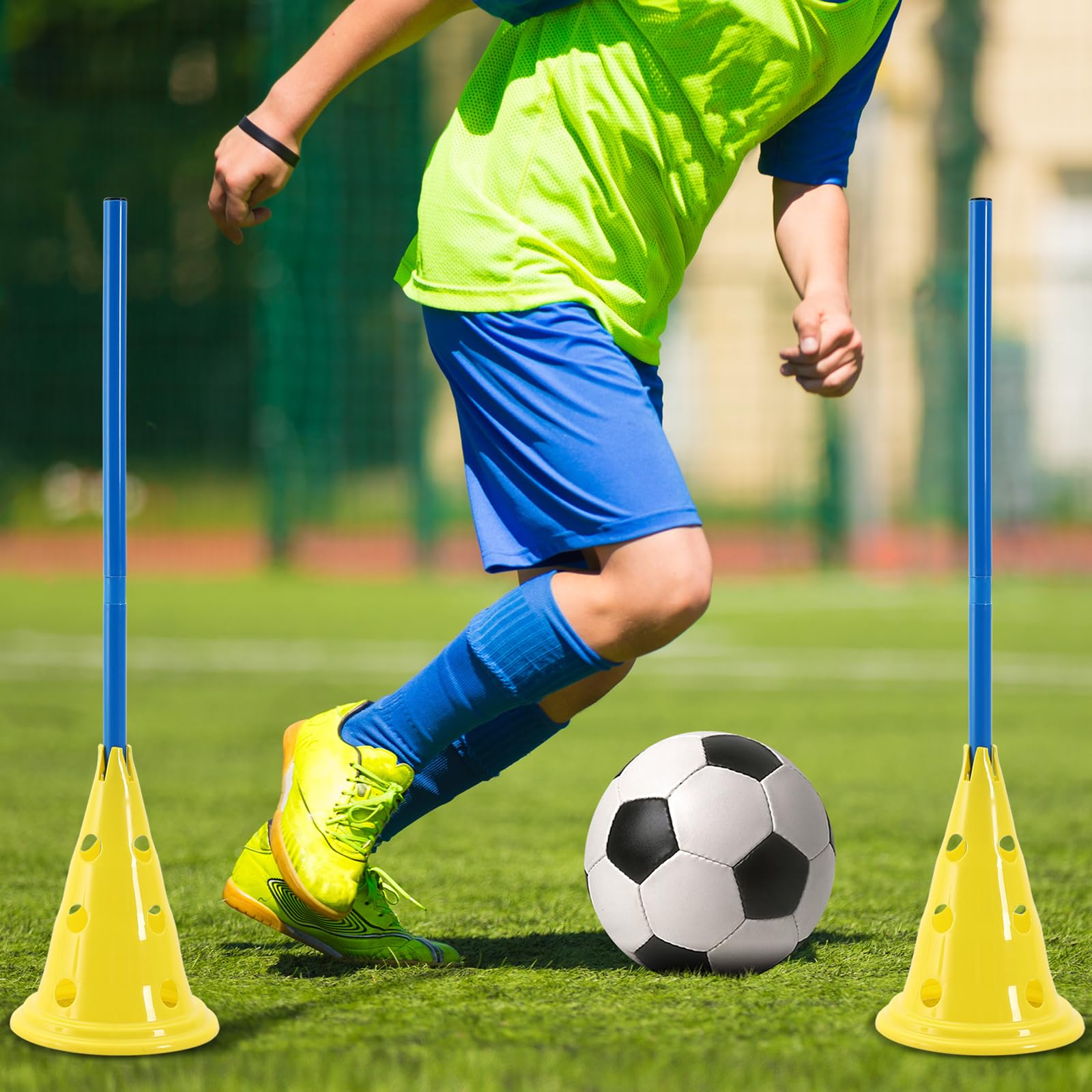 6 Sets Dog Agility Hurdle Cone Set Include 12 Agility Cones 6 Agility ...