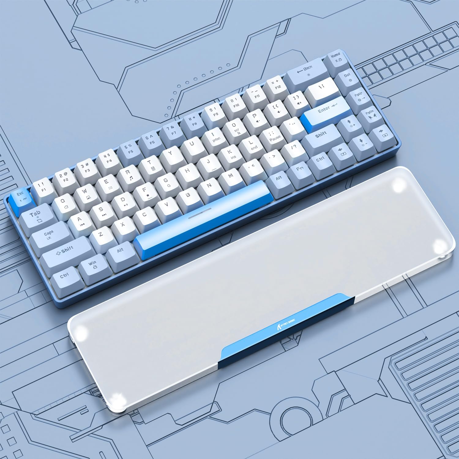 Amazon.com : Acrylic Gaming Keyboard Wrist Rest,Clear Ergonomic Palm ...