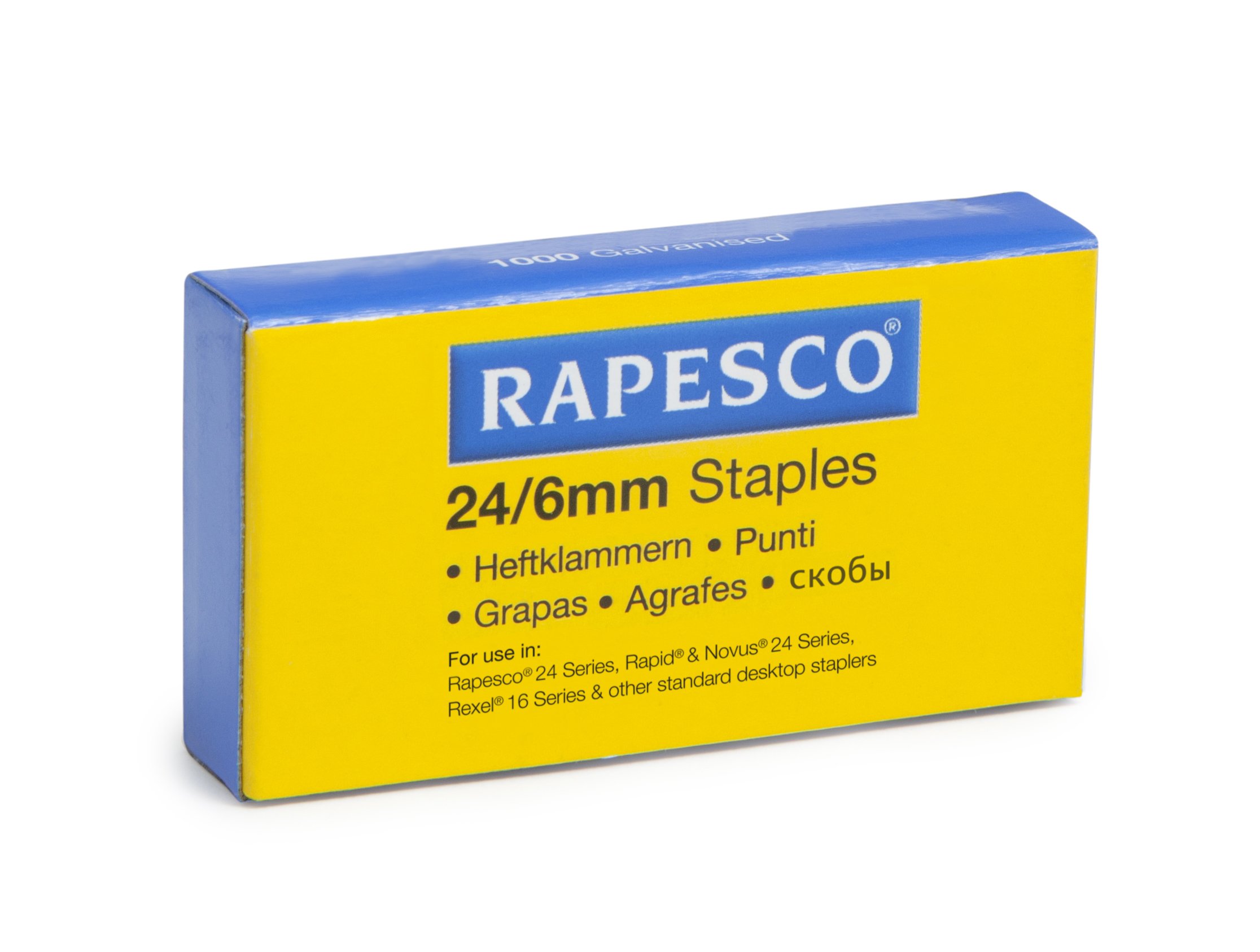 Rapesco Galvanised Staples 24/6 mm, Box of 20,000 - 20 Packs of 1,000 ...