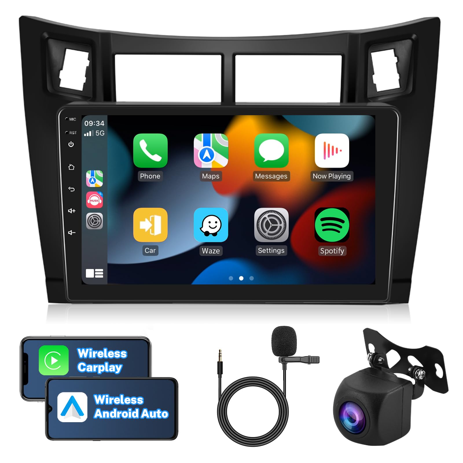 Buy Hodozzy Android Car Stereo for Toyota Yaris 2005-2012 Radio Carplay ...