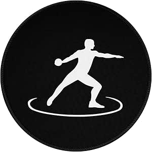 Amazon.com: Discus Throw Mouse Pad Anti-Slip Rubber Round Overlock ...