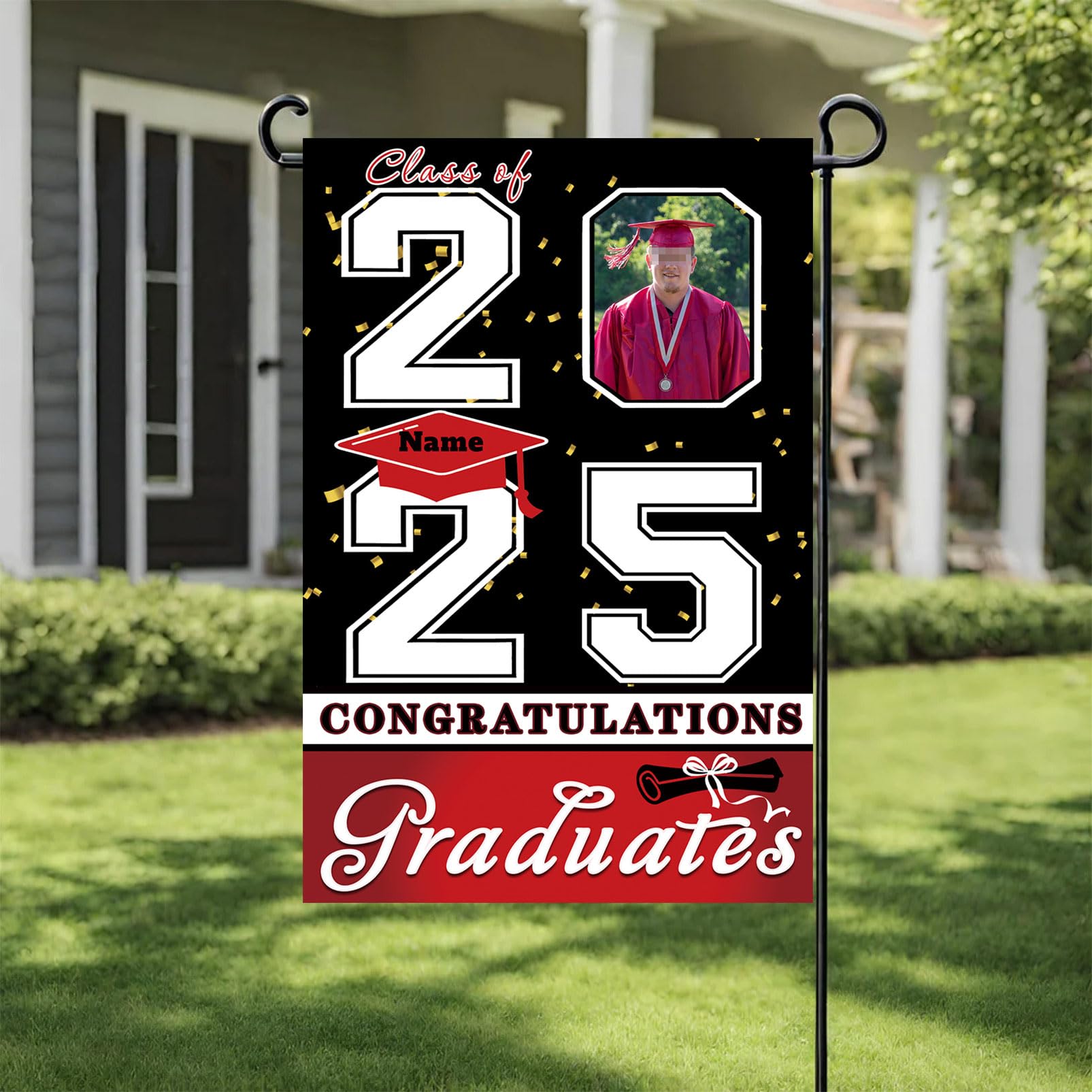 Amazon.com : Dicodes Personalized Graduation Garden Flag 2025 ...