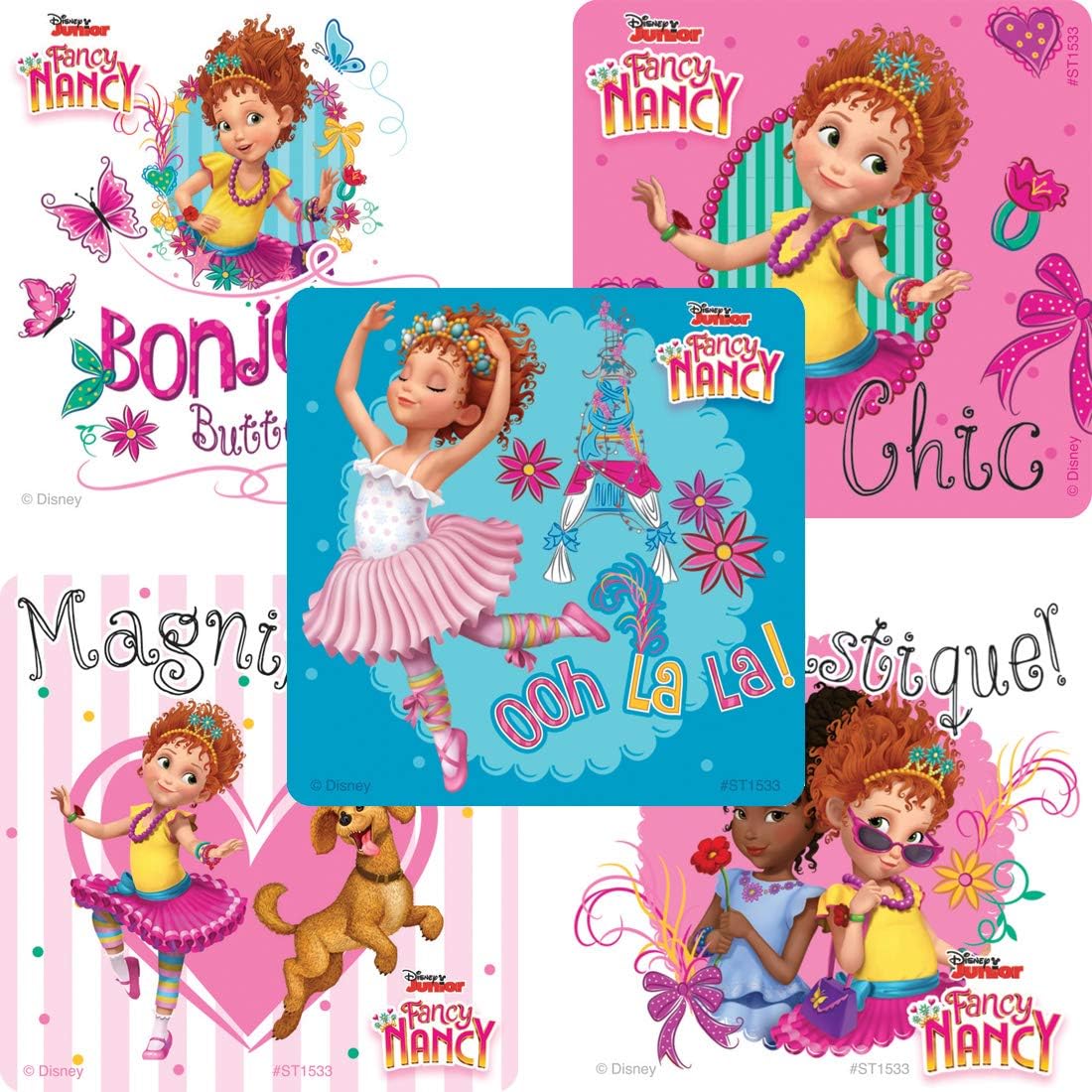 Amazon.com: Fancy Nancy Stickers - Prizes and Giveaways - 100 per Pack ...