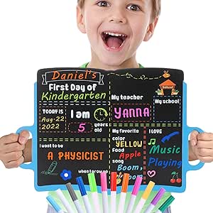 Amazon.com : First Day of School Sign- Double-Sided Back to School Sign ...