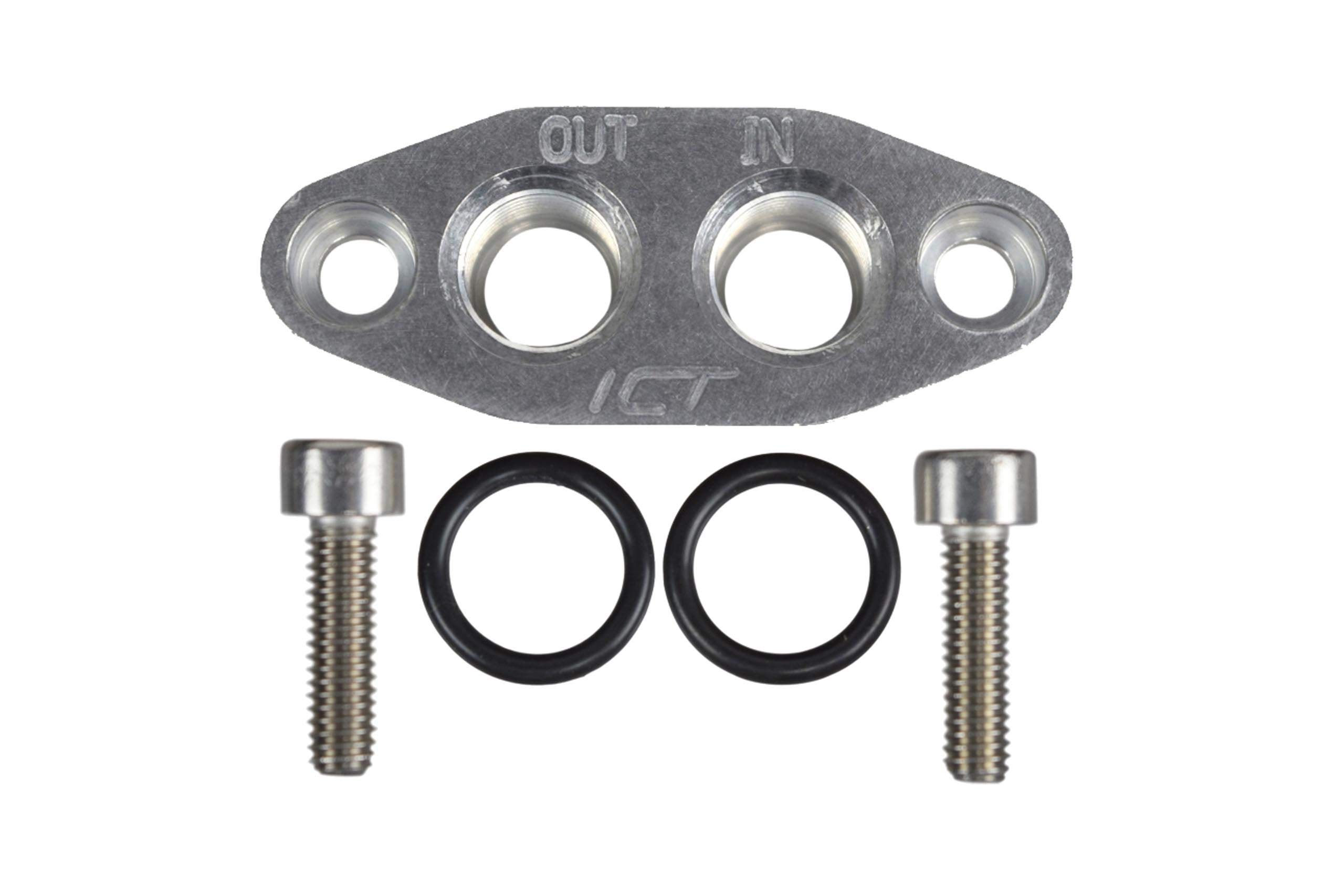 Ls Turbo ICT Billet Oil Feed Line Adapter - Cooler Spacer For LS3 Ls ...