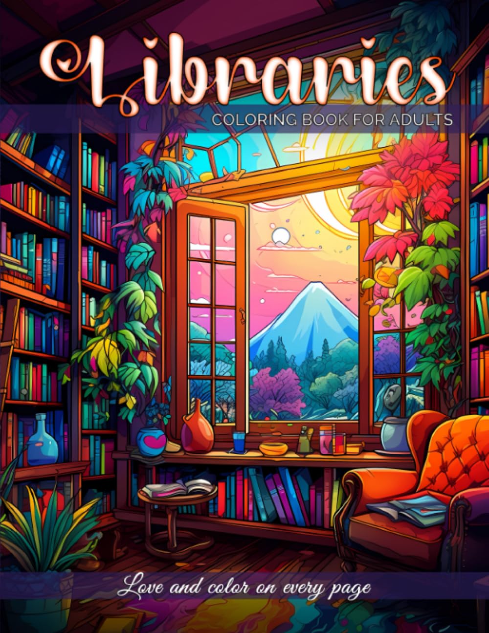 Amazon.com: Libraries Coloring Book For Adults: A Coloring Book for ...