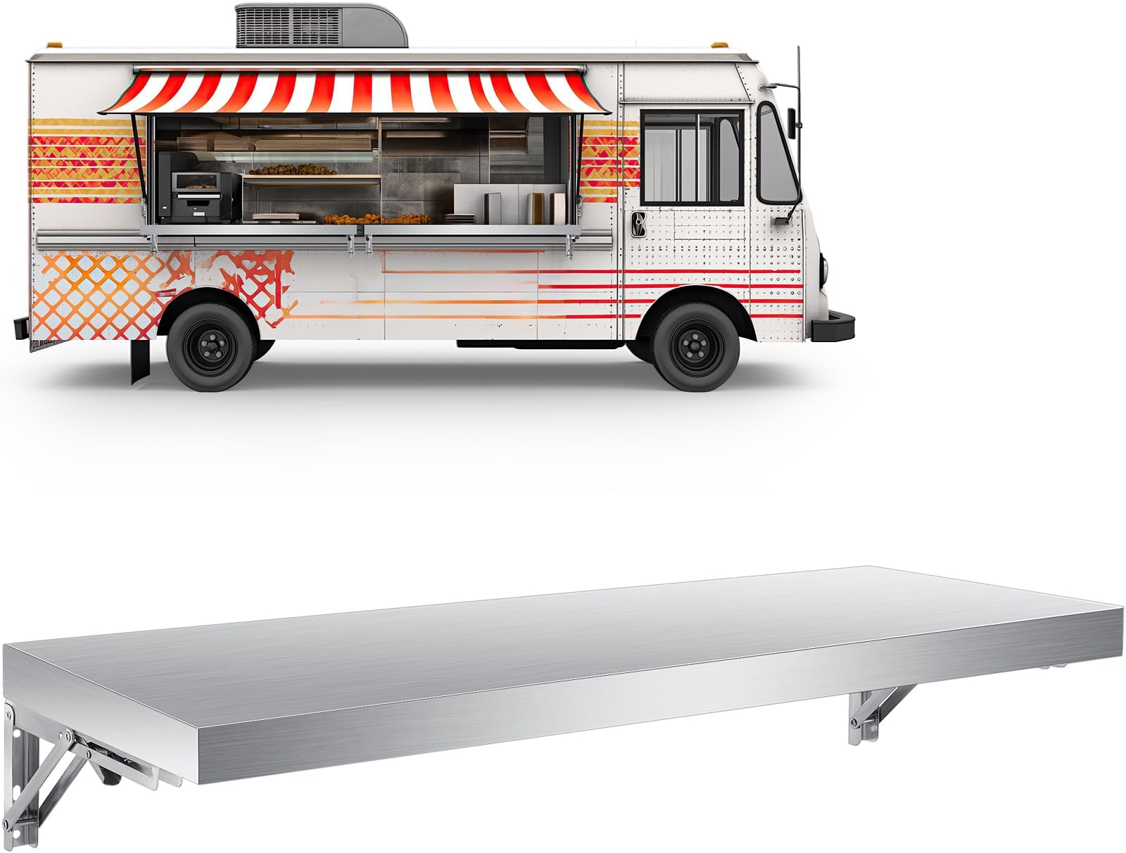 Amazon.com: lukar Concession Shelf,Foldable Concession Shelf for Food ...