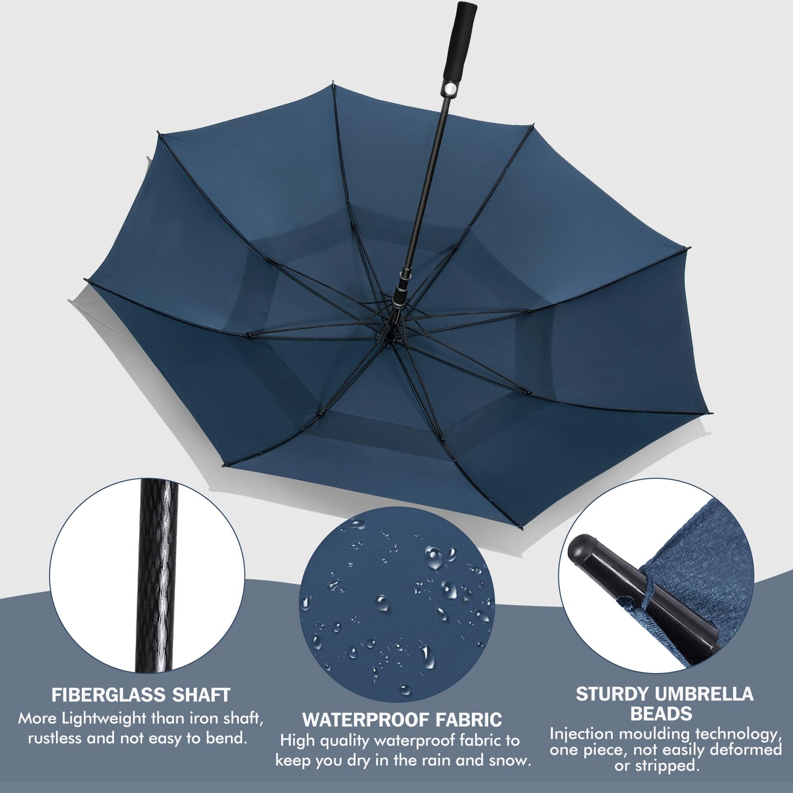 Snapklik.com : ZOMAKE Large Golf Umbrella 68 Inch, Double Canopy Vented ...