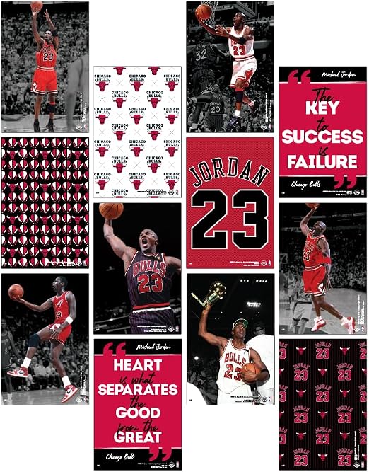 Amazon.com: Michael Jordan 12-Pack Poster Collage Poster Collage 12 ...
