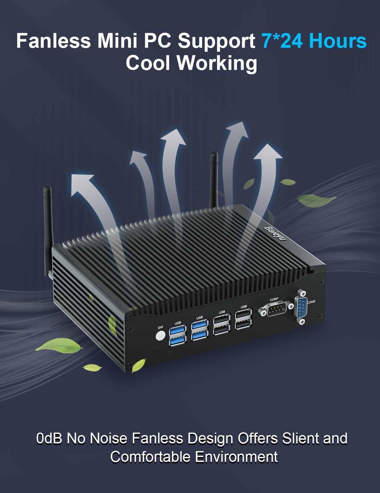 Snapklik.com : Industrial Fanless Computer Core i5-8260U, Fanless Mini ...