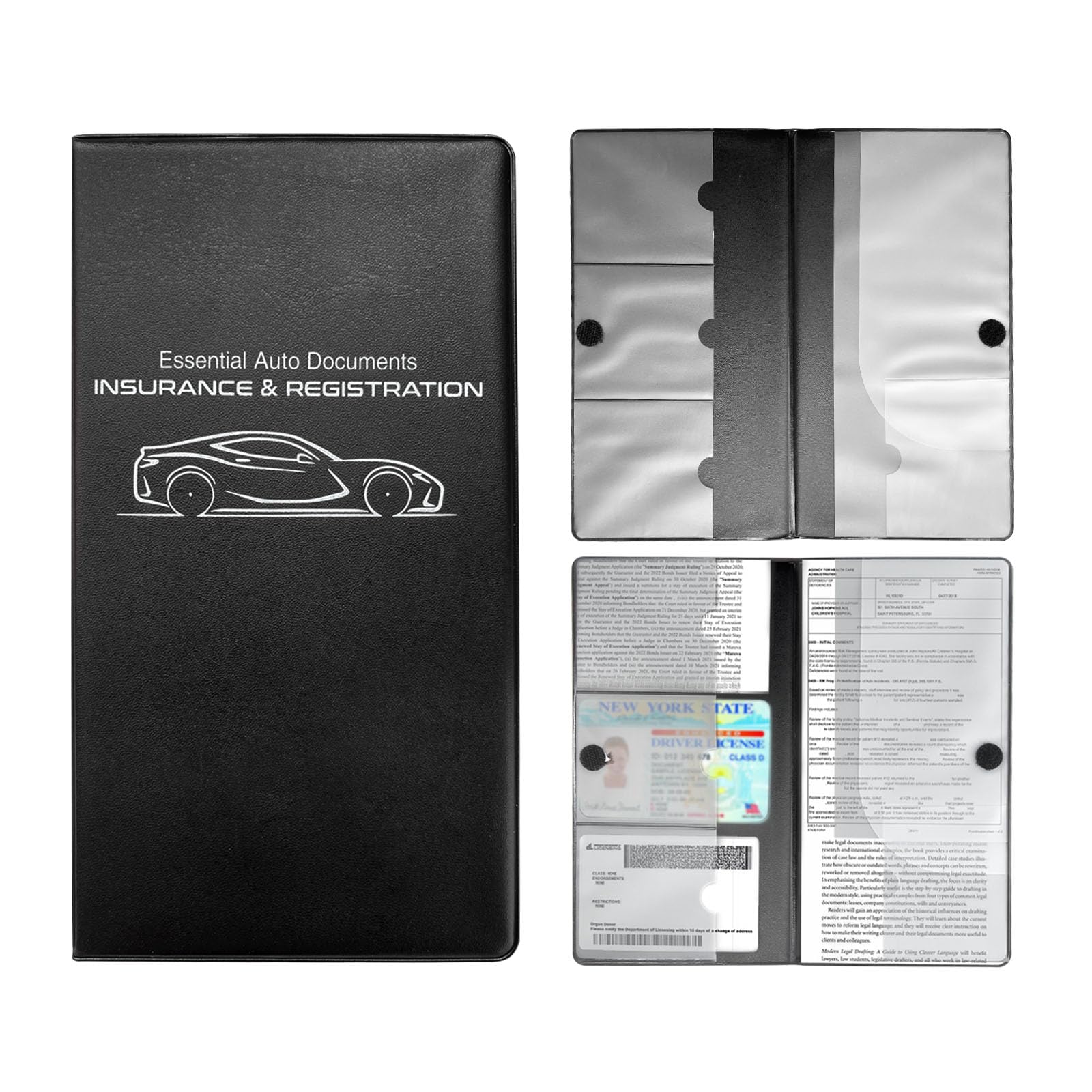 Amazon.com: Dickno Car Registration and Insurance Holder, 10.39''×9.56 ...