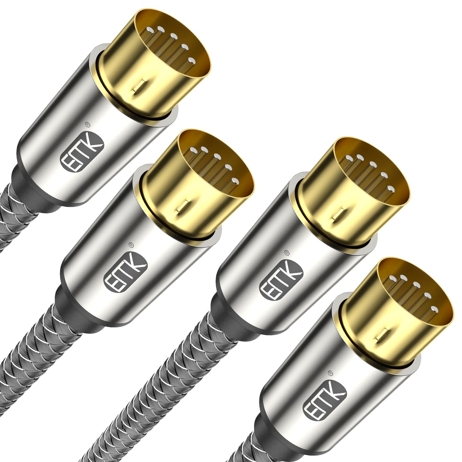 Amazon.com: EMK MIDI Cable, 5-Pin Nylon Braided MIDI Cable Compatible ...