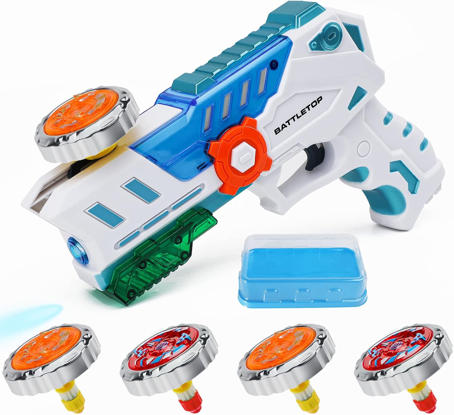 Amazon.com: Top Burst Gyro Toy Set with 4 Spinning Top Burst Gyros 1 ...