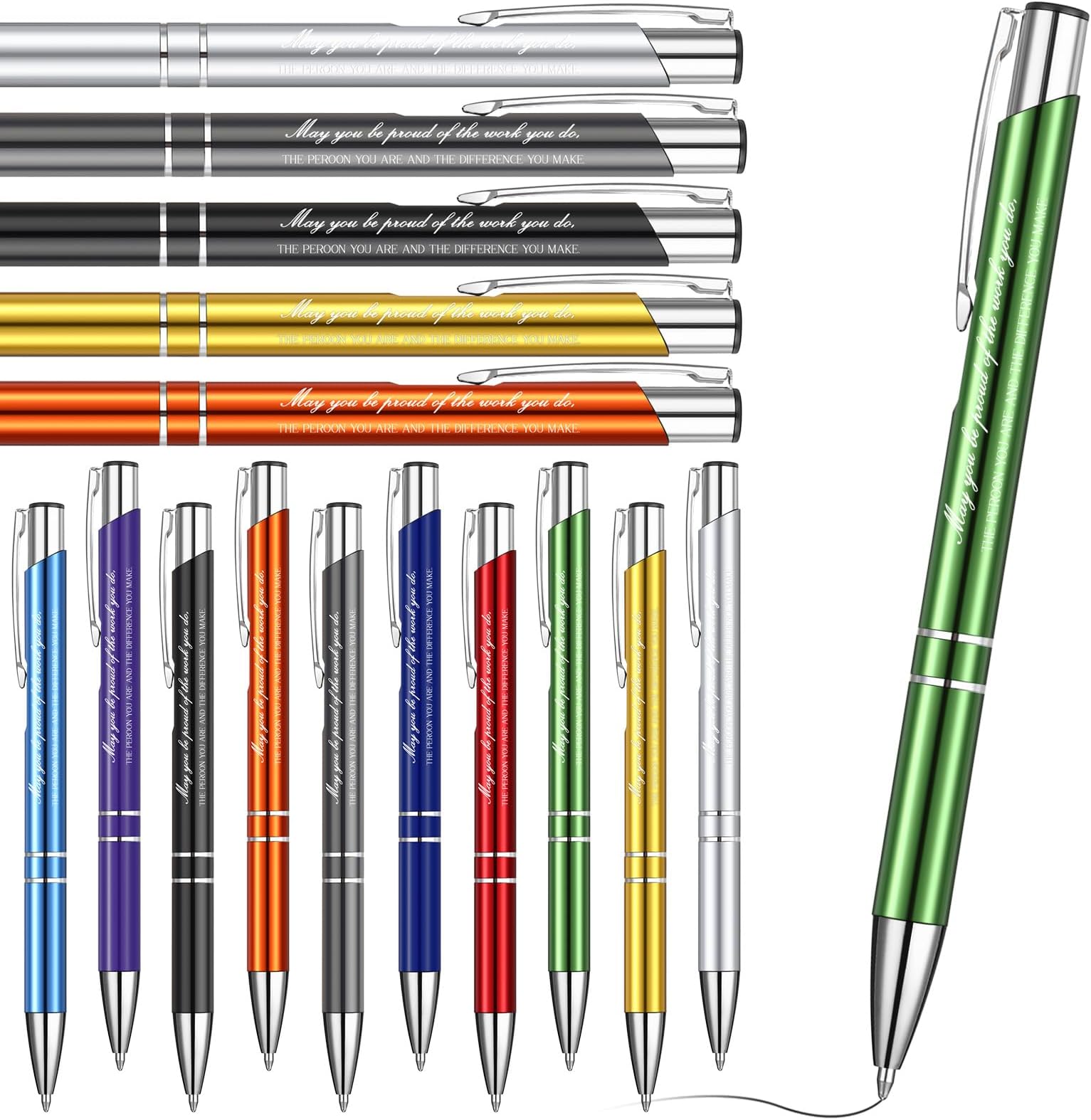 Tenare 20 Pcs Inspirational Employee Appreciation Pens Thank You ...