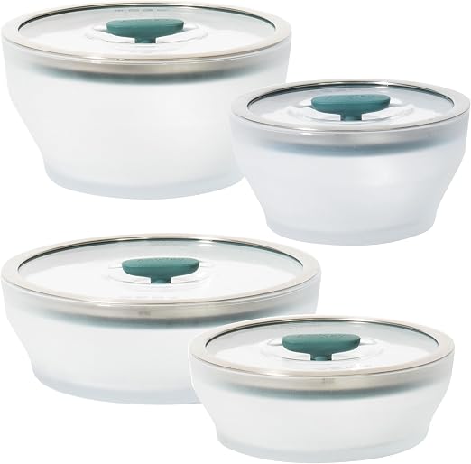 Amazon.com: Anyday 8-Pc Microwave Cookware & Glass Food Storage Set ...