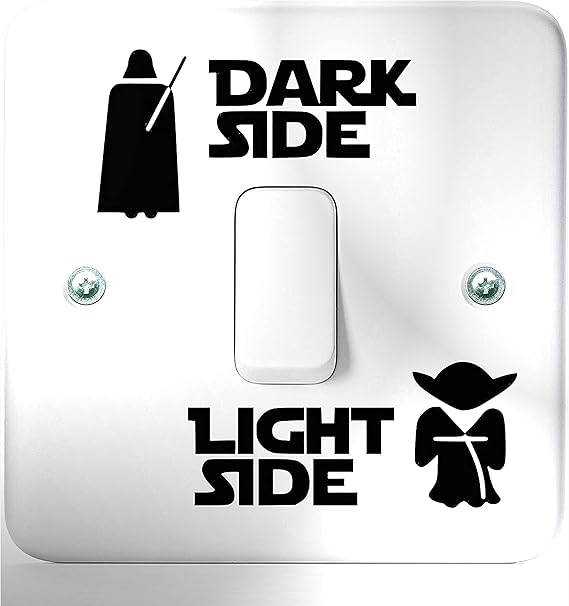 Dark Side Light Side Light Switch Vinyl Decal Sticker : Amazon.co.uk ...