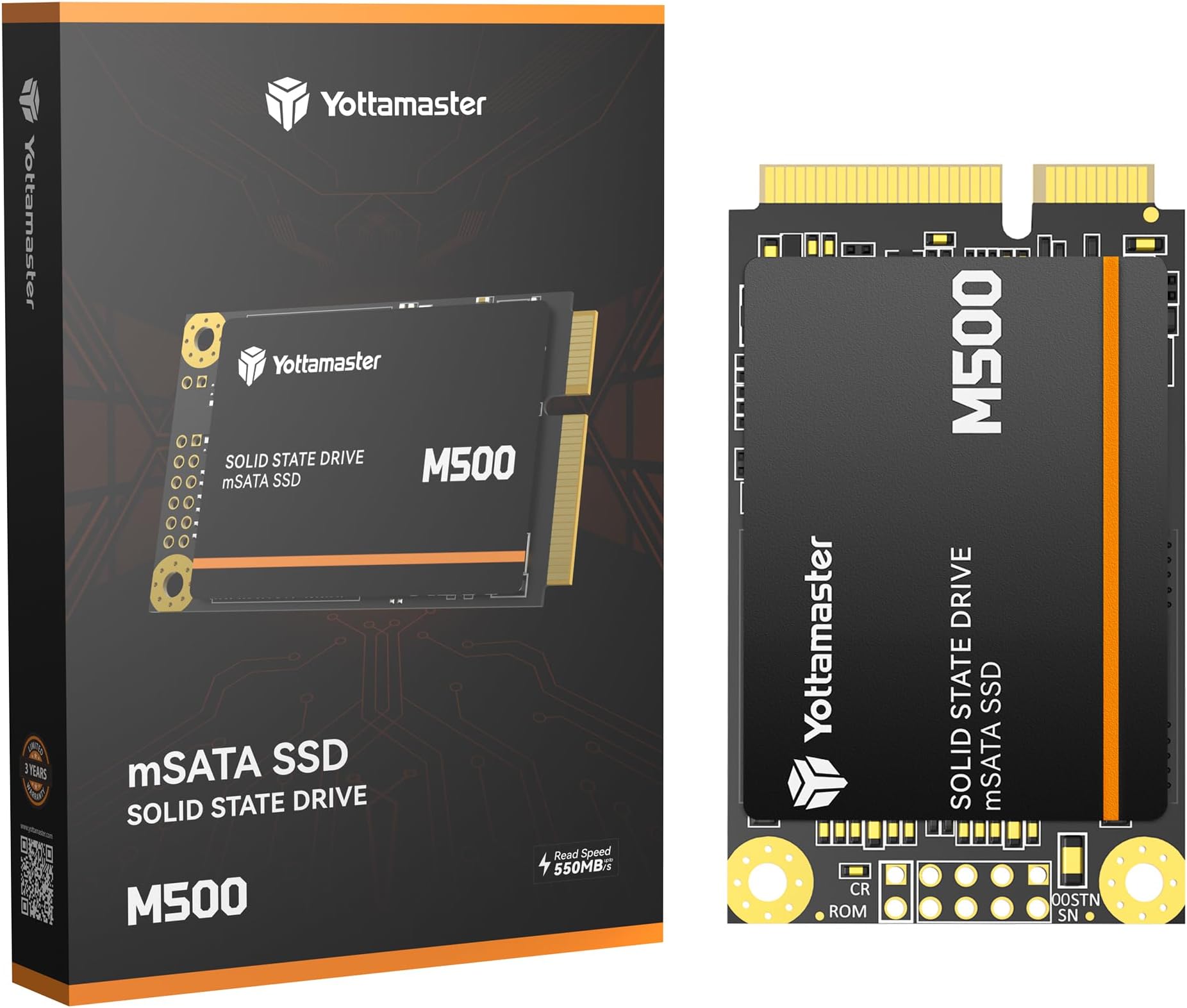 Amazon | Yottamaster M500 512GB mSATA SSD SATA III 6Gb/s、mSATA内蔵ソリッドステートドライブ 最大500MB/s、3D NAND搭載 ...