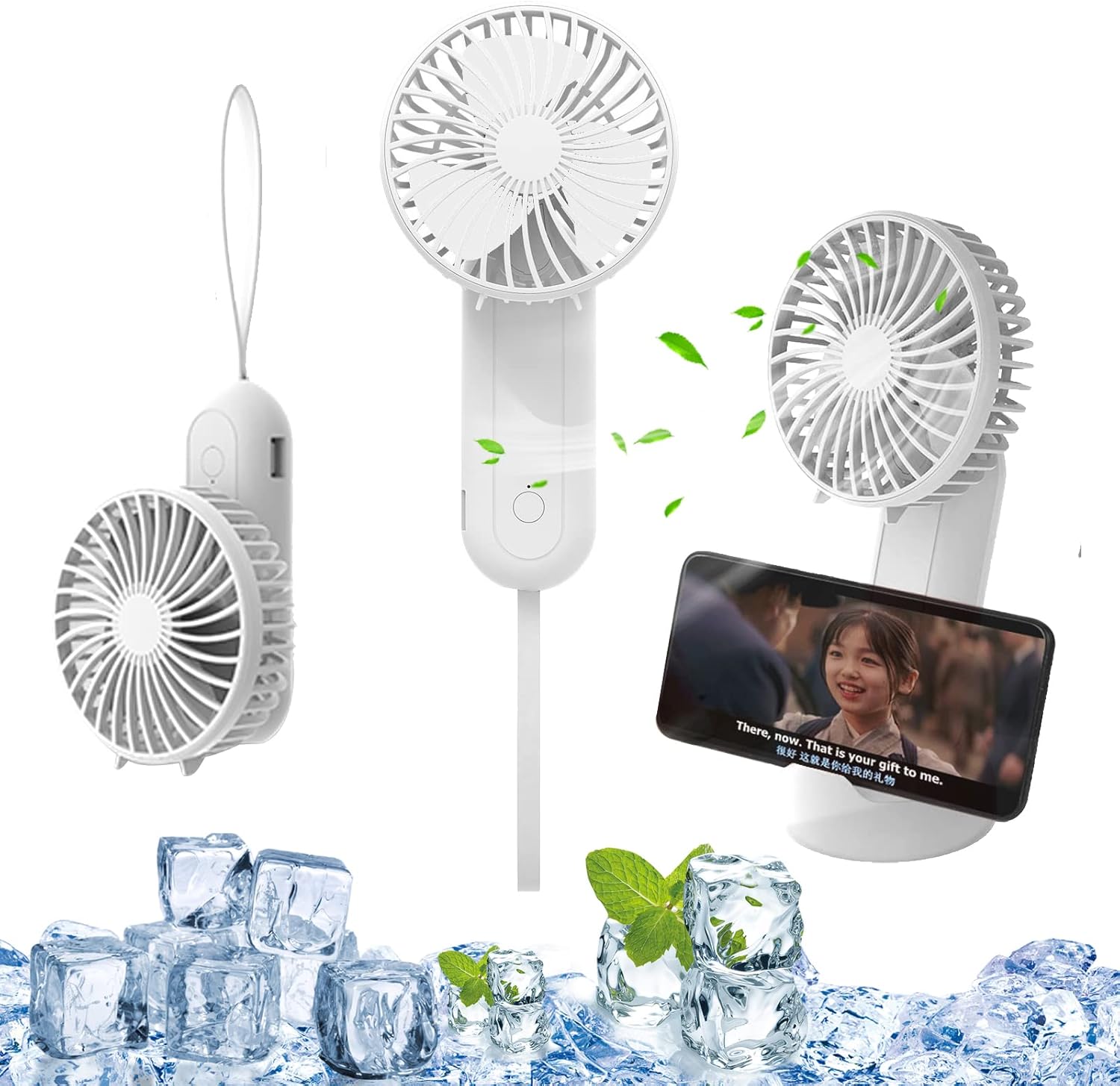 Ai-fangog Handheld Fan Foldable,Portable Battery Fan USB Rechargeable ...