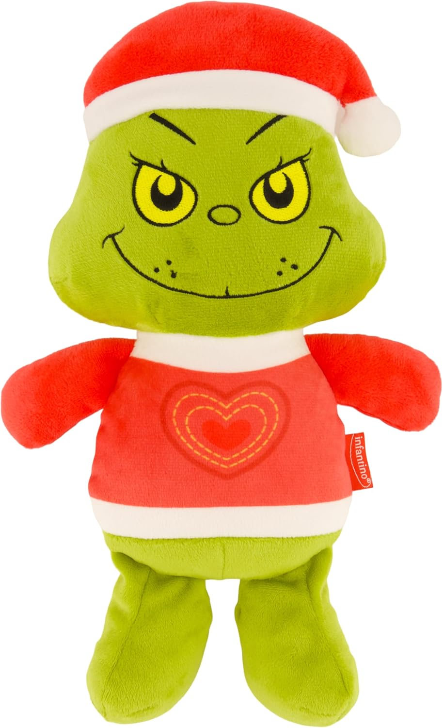 Amazon.com: Infantino Plushy Pal the Grinch, Soft Baby Plush Toy for ...
