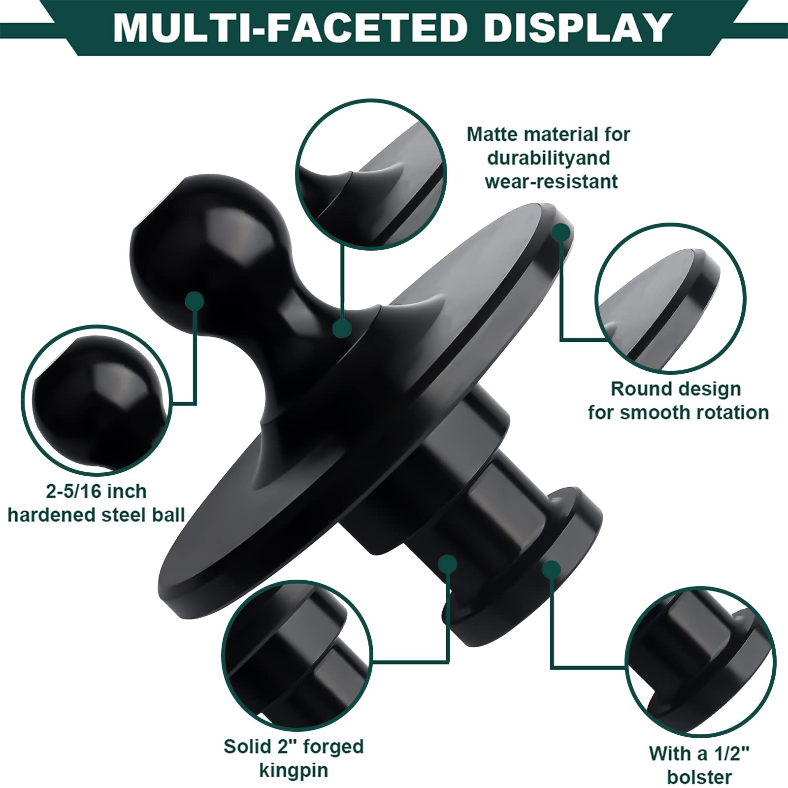 Snapklik.com : Gooseneck Ball Adapter - Fifth Wheel Kingpin To 2-5/16 ...