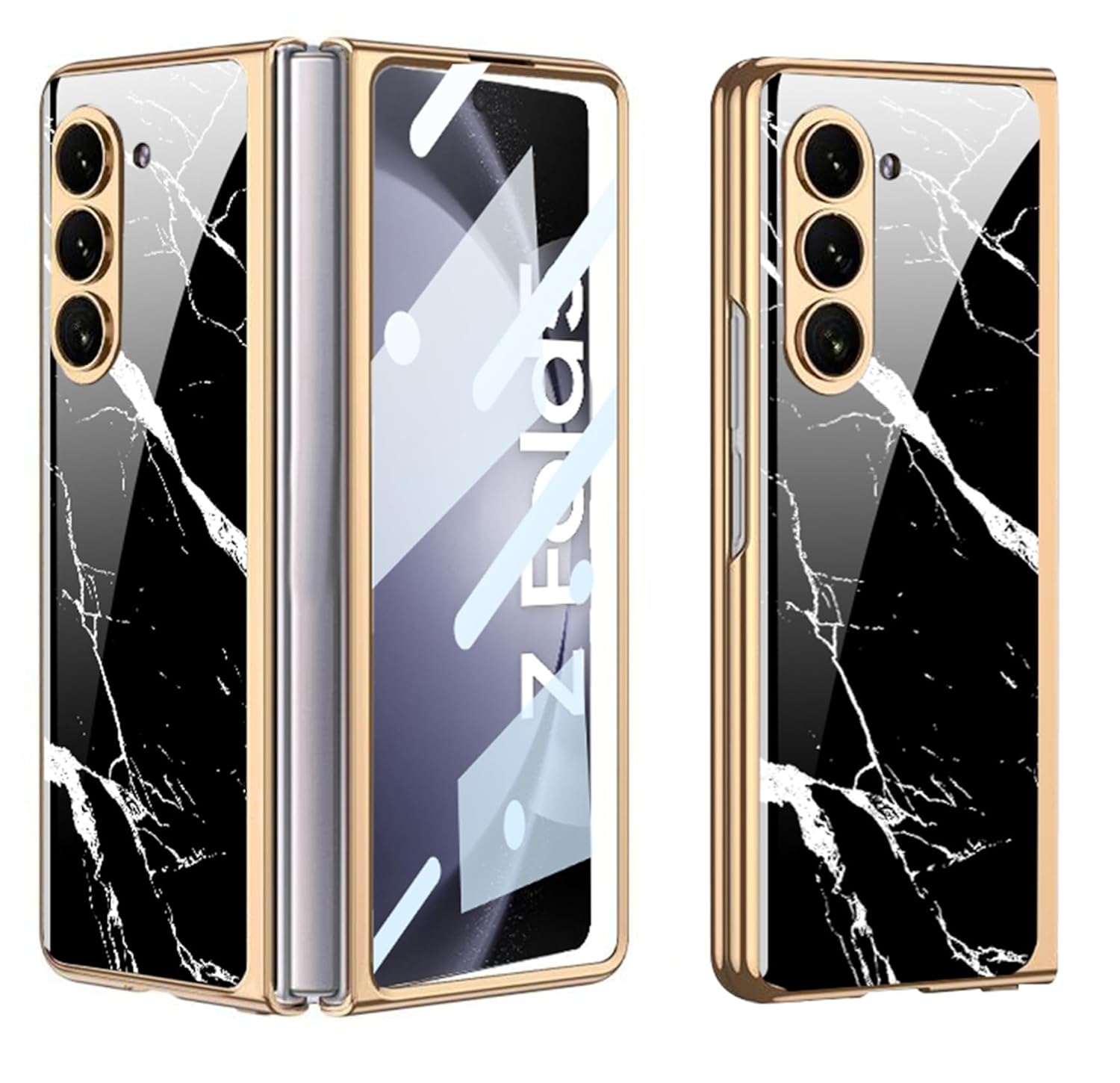 BOUNCEBACK Designer Hard Back Case/Cover with Front Glass for Samsung ...