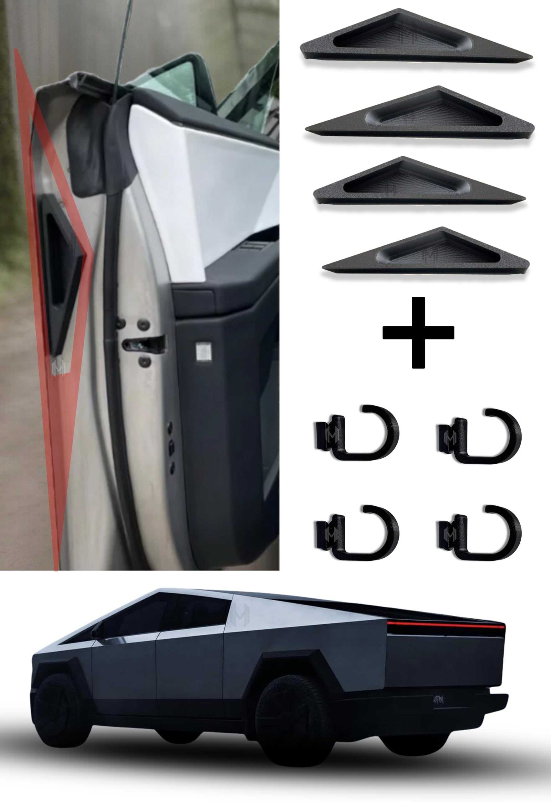 Amazon.com: Dual-Grip Fingerprint Resisitant Door Handles V2 for Tesla ...