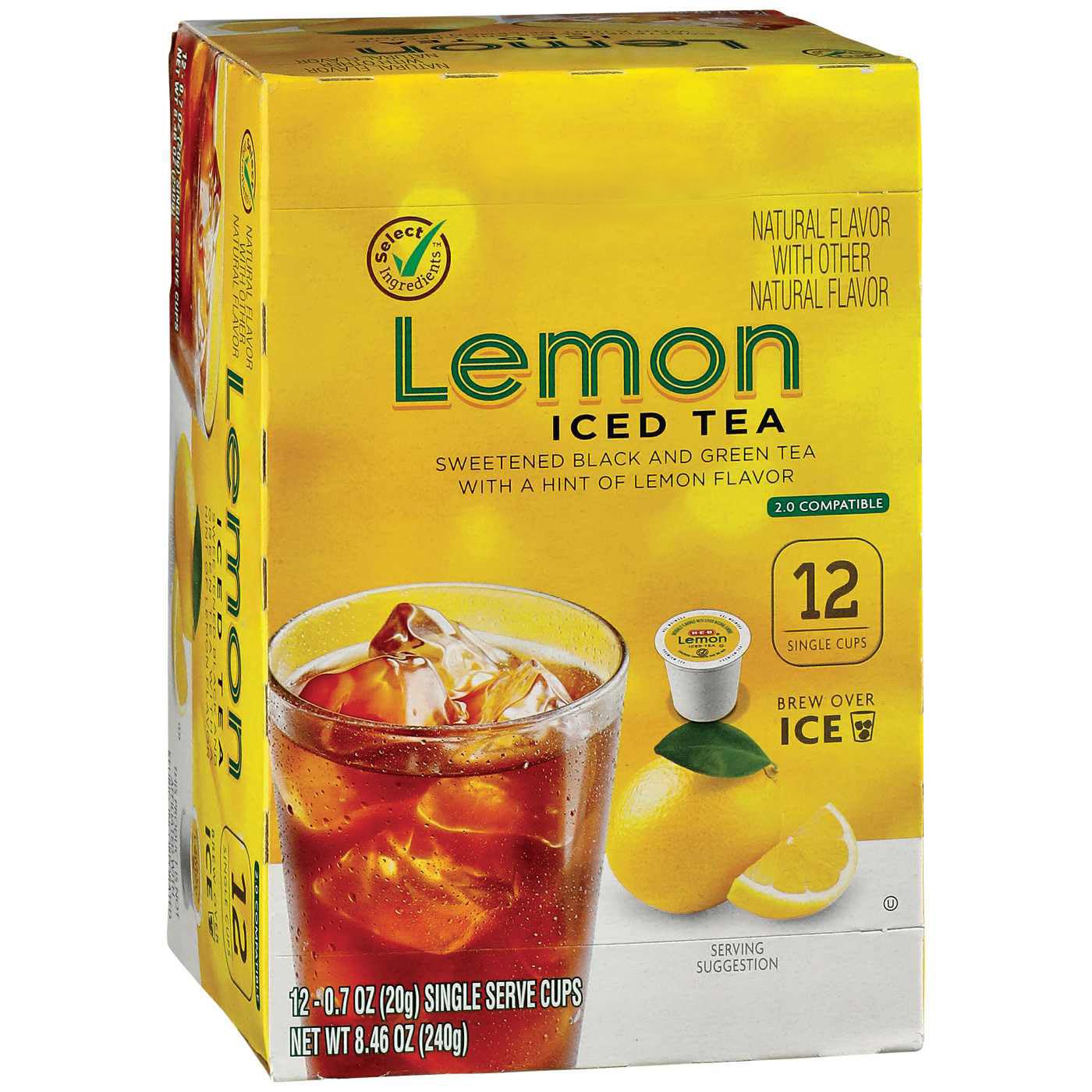 Amazon.com : Lemon Iced Tea Single Serve Cups compatible with Keurig 2. ...
