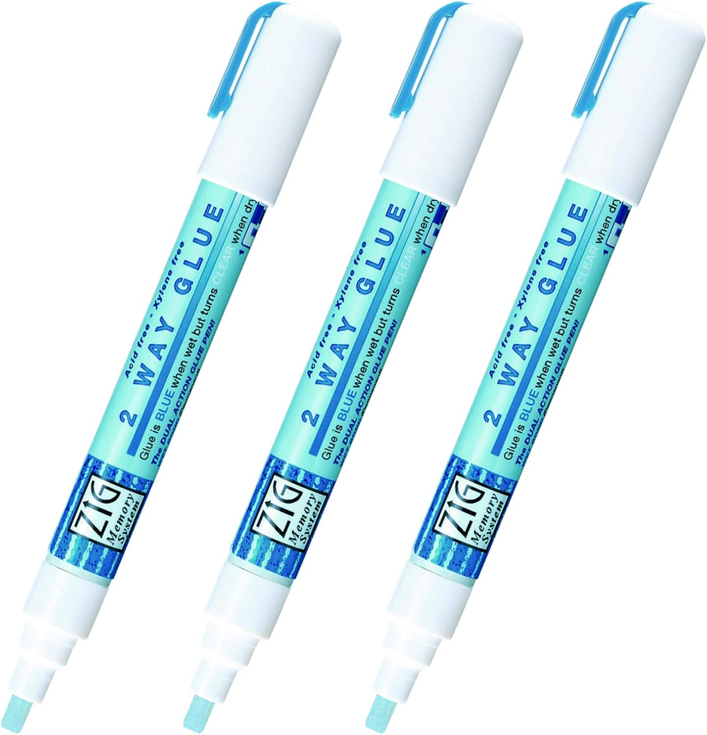 Amazon.com: KURETAKE ZIG CORPORATION 2-Way Glue Pen 3P, Chisel Tip