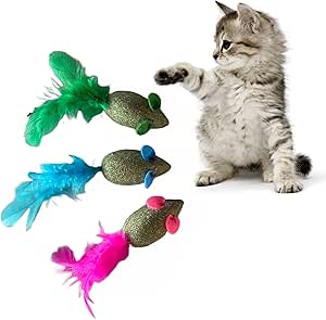 Amazon.com : CAT Toy Catnip Mouse Cat Toys Kitten Interactive Mice Toys ...