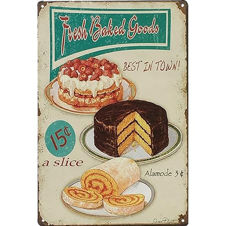 Amazon.com : Iced Tea Kitchen Home Decor Retro Vintage Metal Tin Sign 12" X 8" : Home & Kitchen