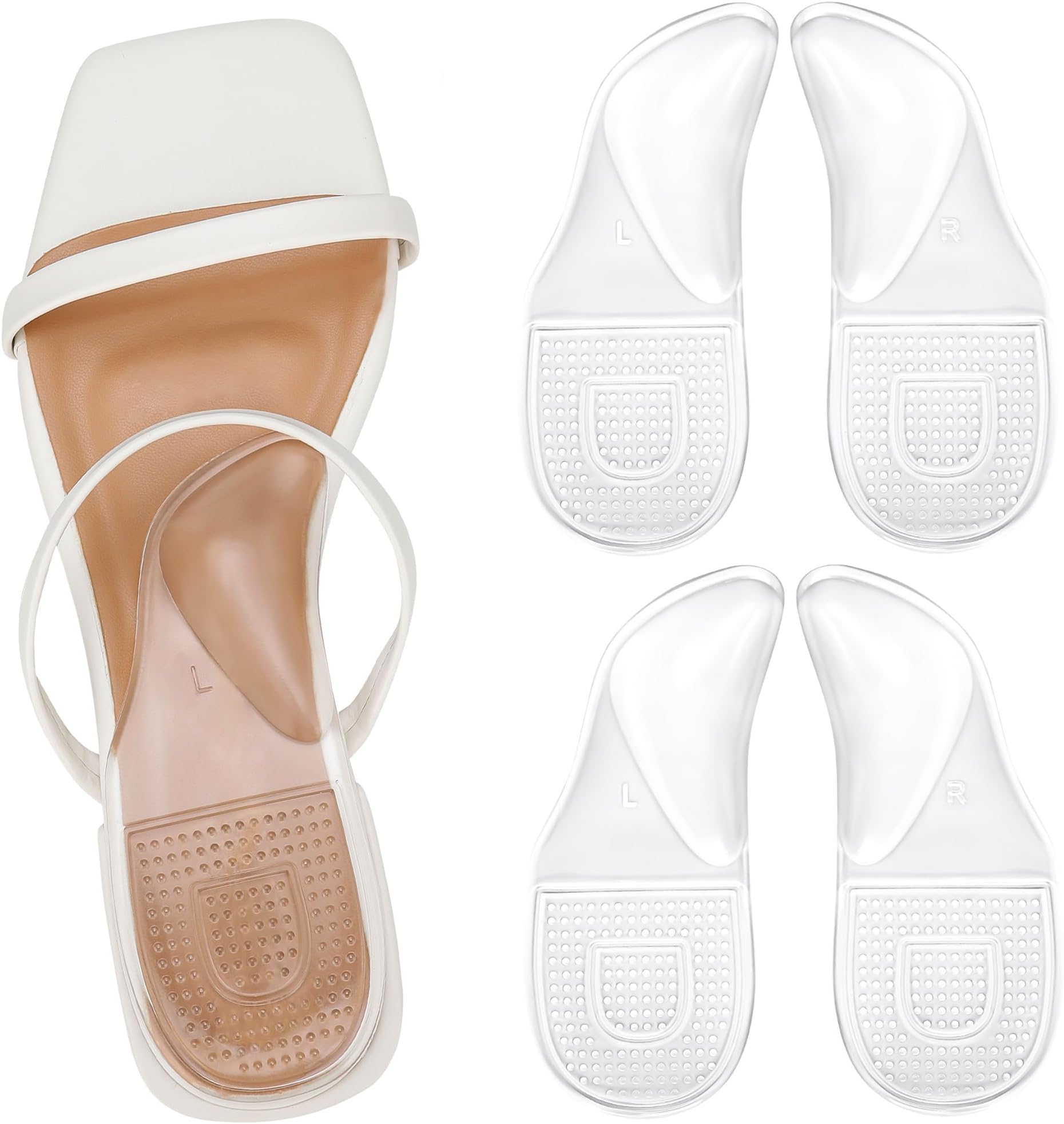 Amazon.com: 2 Pairs Gel Arch Support, Gel Arch Pads for Plantar ...